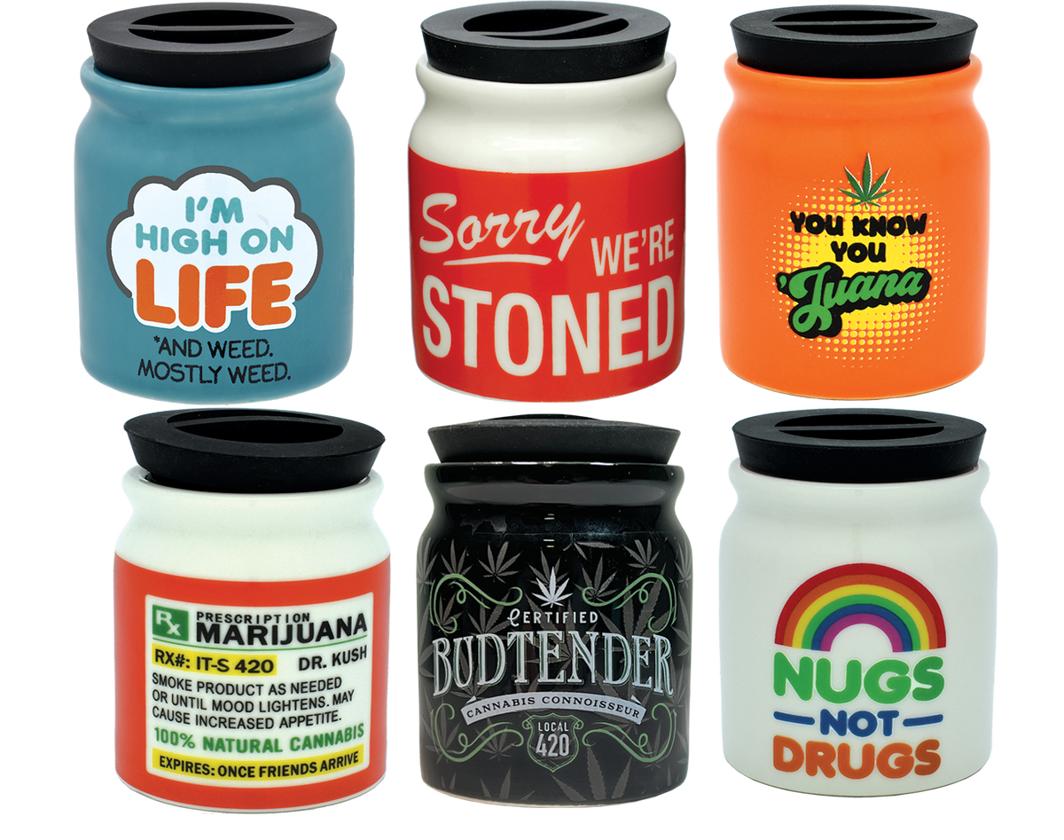 Ceramic Stash Jars w/ Silicone Lid – Streamline Imagined Wholesale