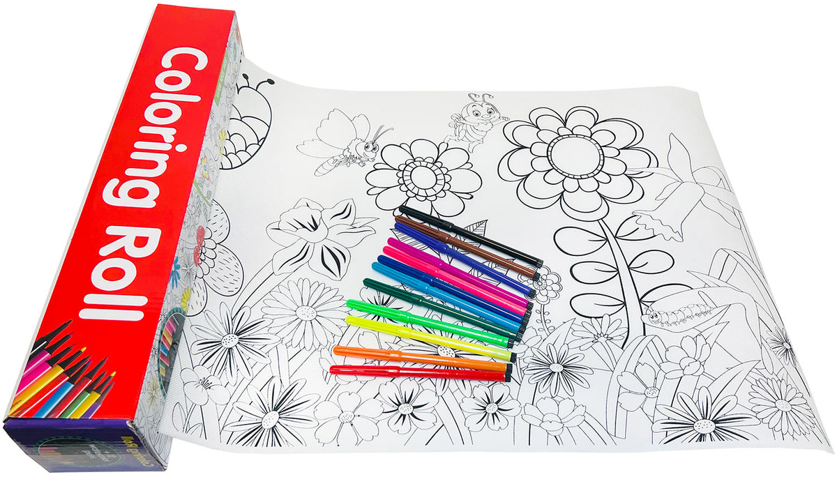 Jumbo Coloring Roll - Field Of Flowers – Streamline Imagined Wholesale