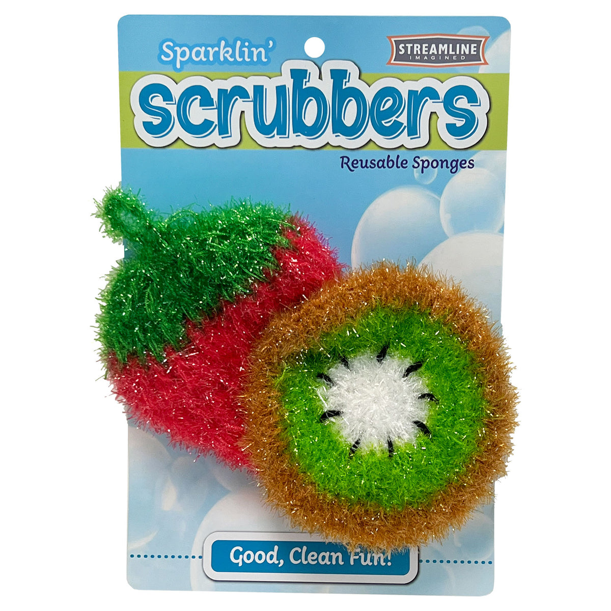 Sparkle Scrubby Sponges - Kiwi Strawberry – Streamline Imagined Wholesale
